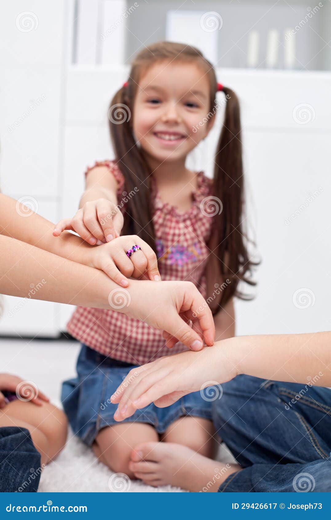 Children Playing with Fingers Stock Image - Image of people, activ ...