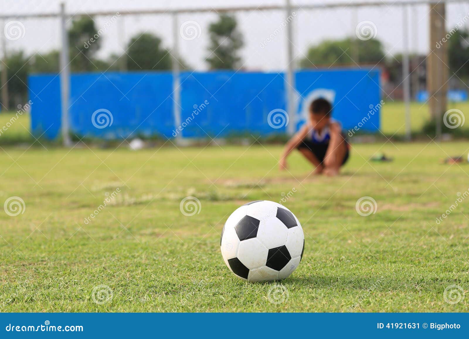 Children Playing Football on the Field Stock Image - Image of break ...