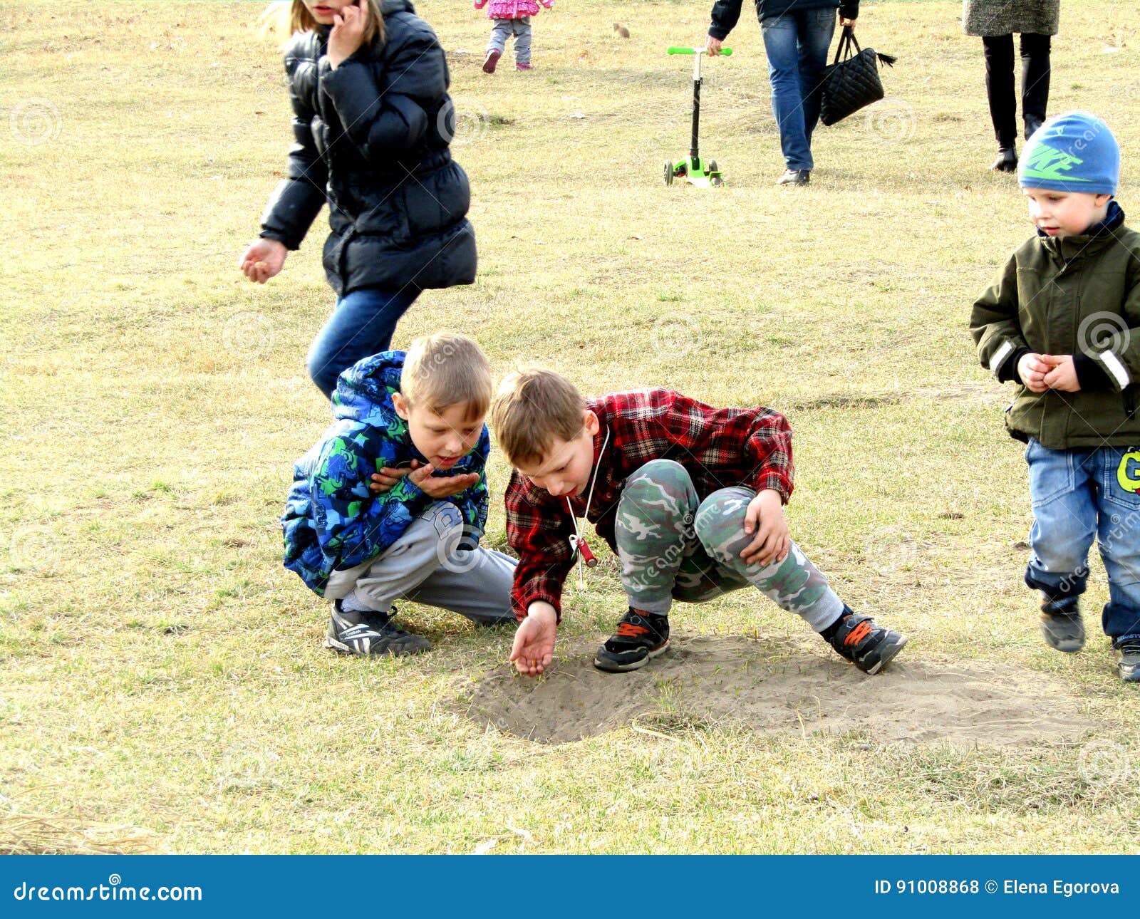 Children Playing on the Grass Editorial Stock Photo - Image of girl ...