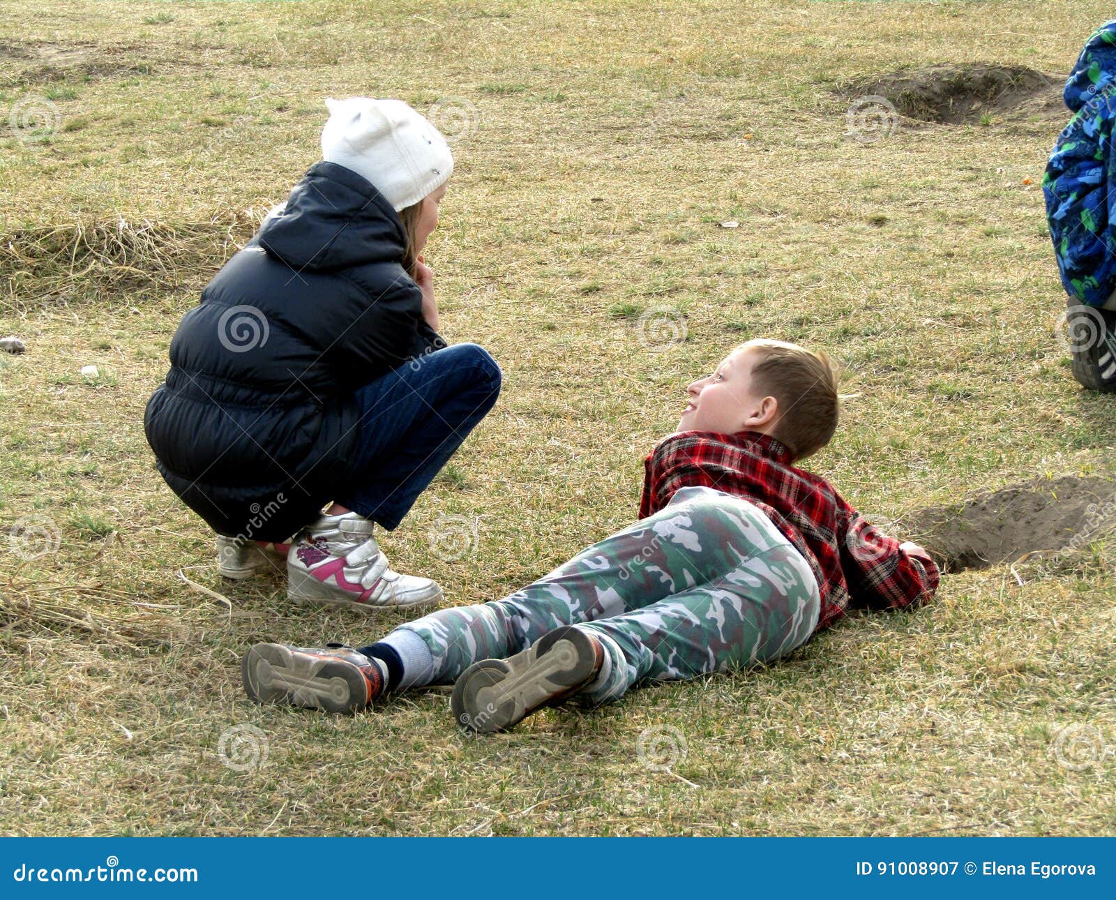 Children Playing on the Grass Editorial Photography - Image of spring ...