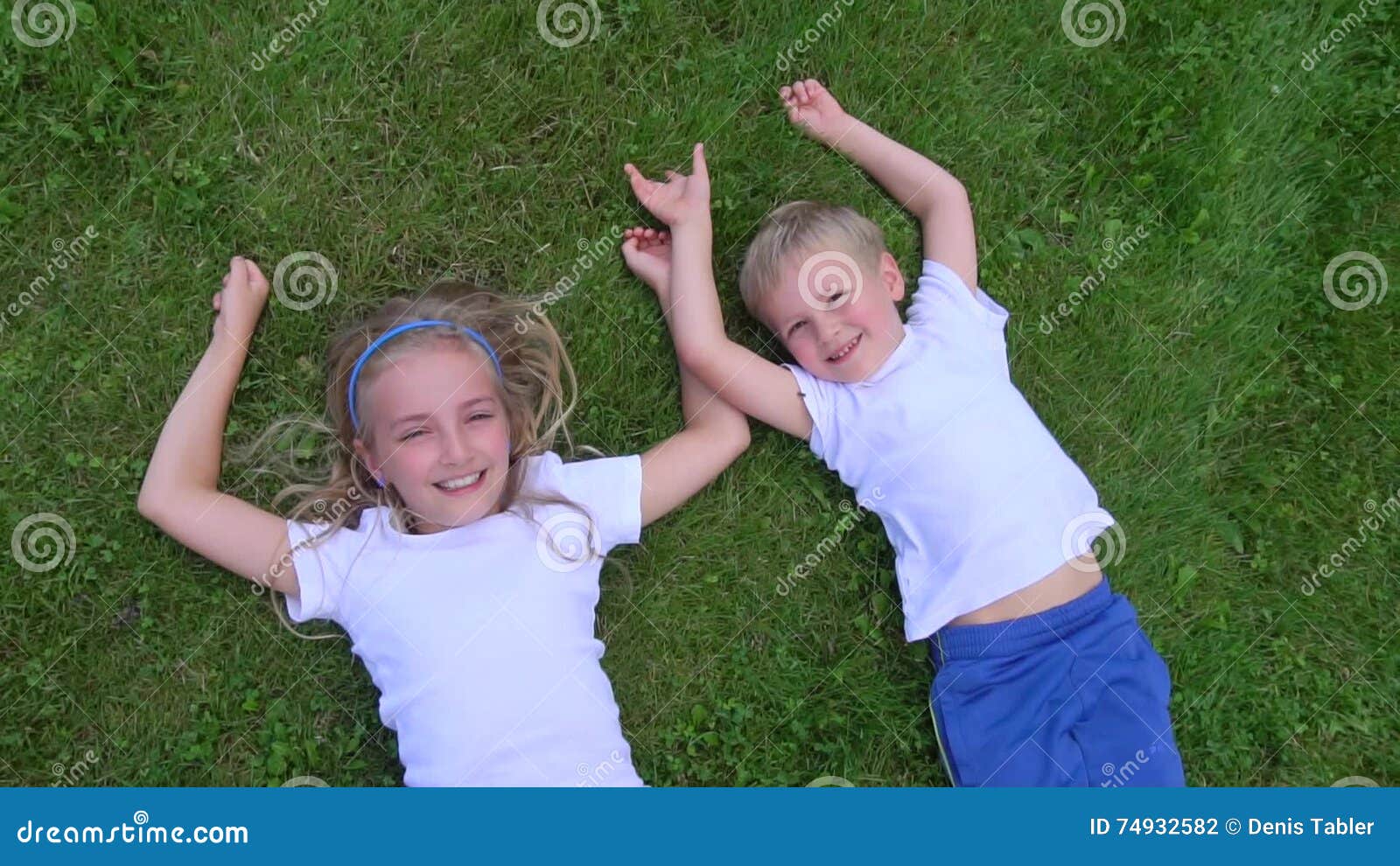 Children Playing on the Grass Stock Footage - Video of happy, caucasian ...