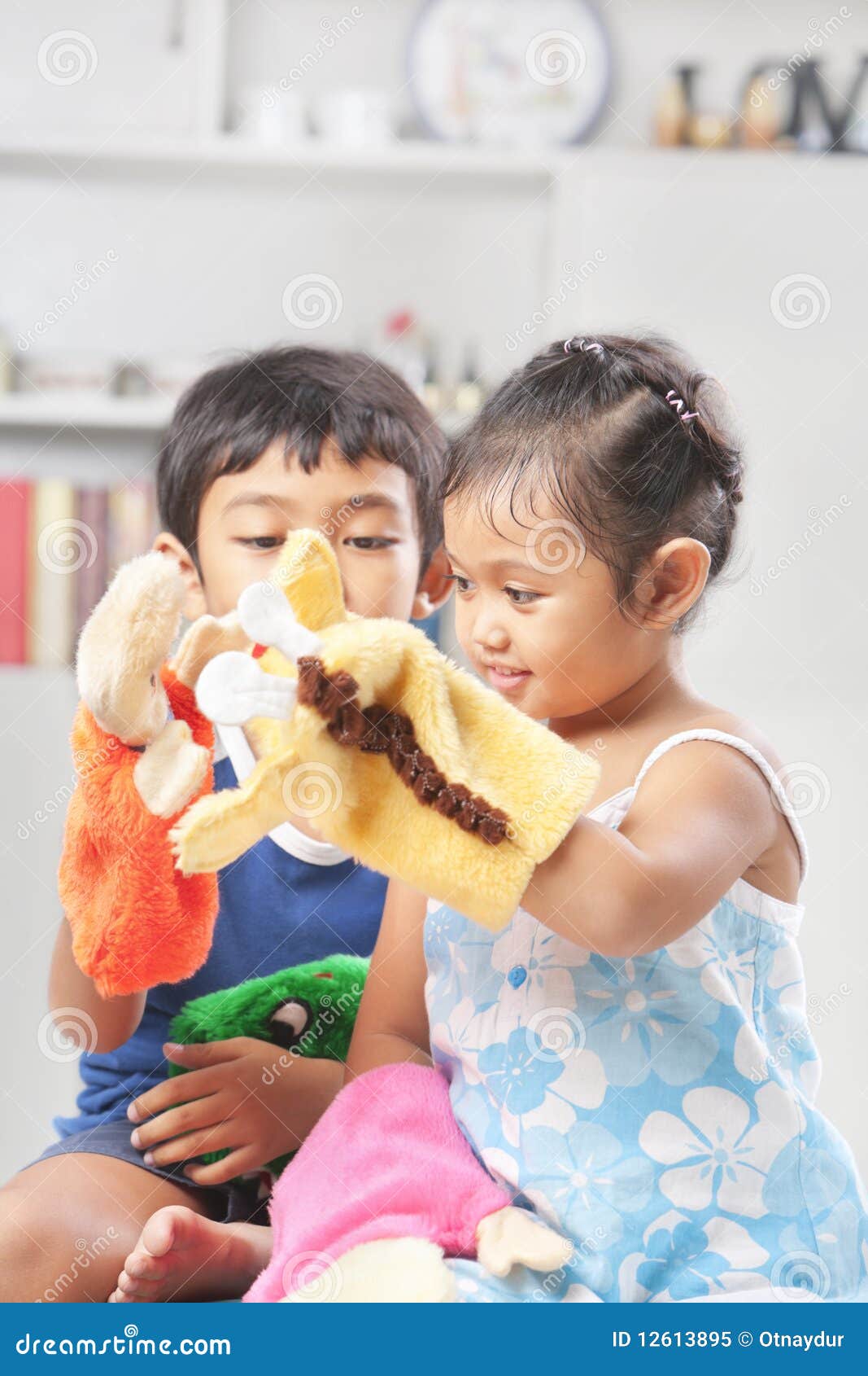 Children Playing Hand Puppet Royalty-Free Stock Photography ...