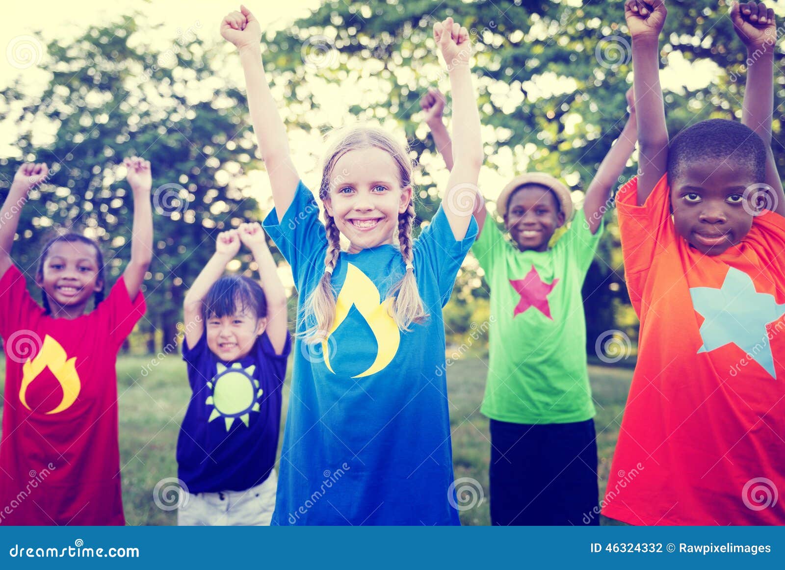 Children Playing Happiness Celebration Outdoors Concept Stock Photo ...