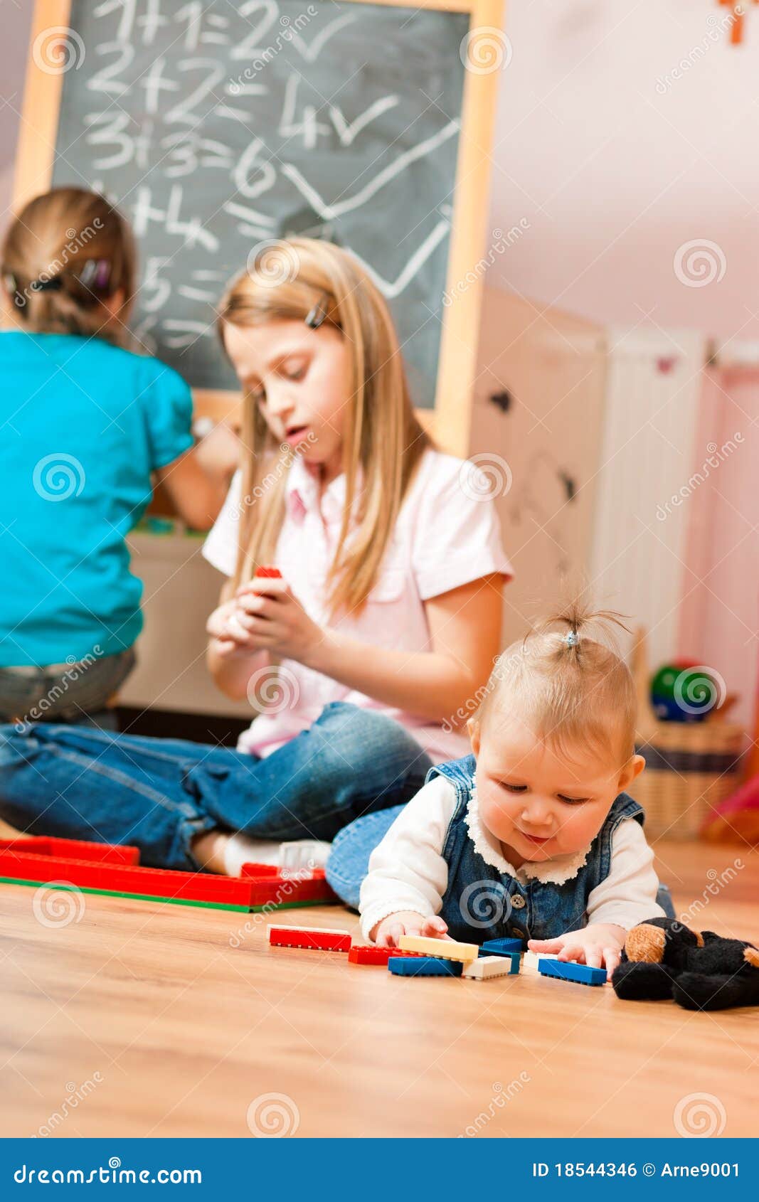 Children playing at home stock photo. Image of harmony - 18544346