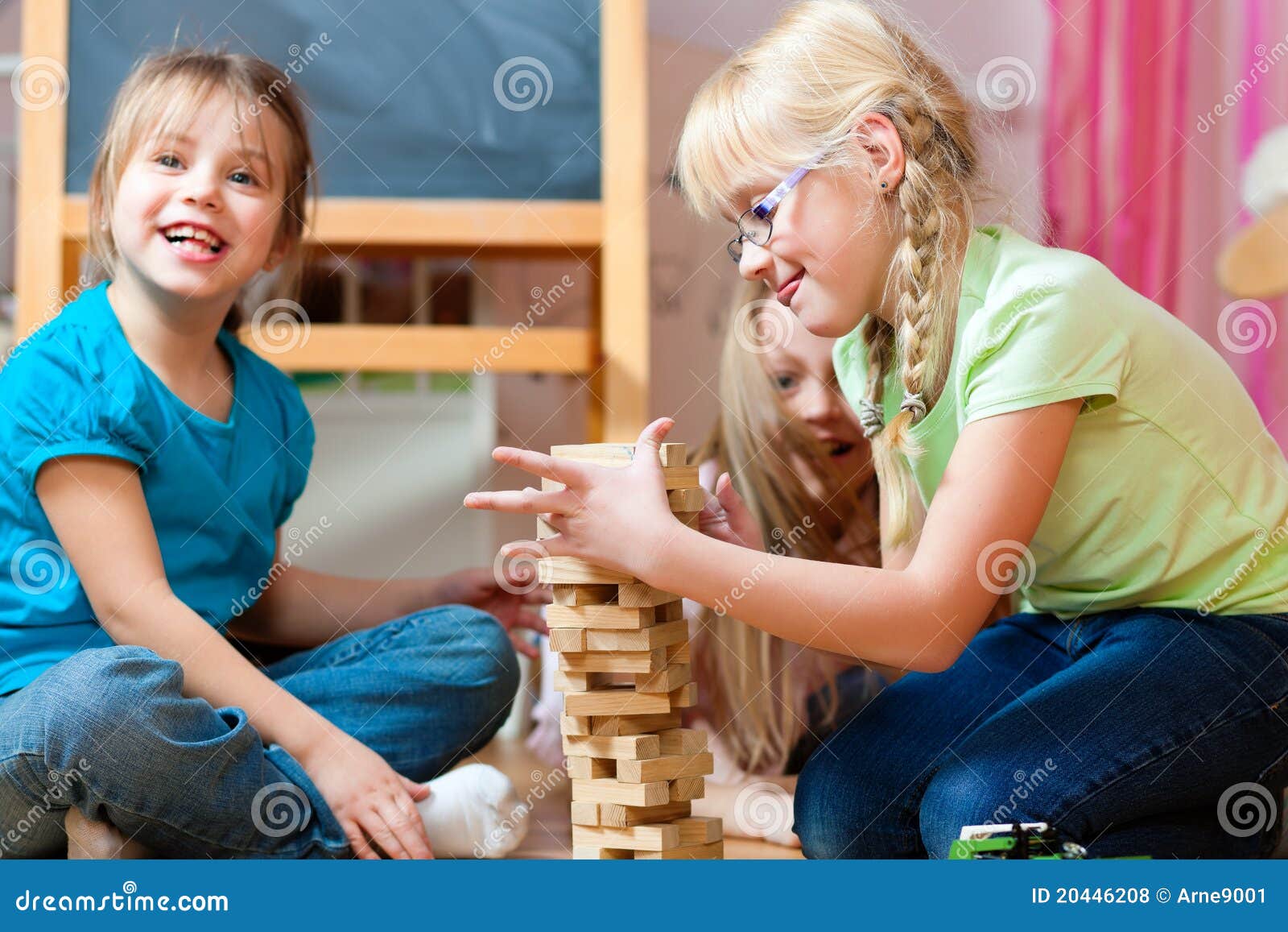 Children playing at home stock photo. Image of caucasian - 20446208