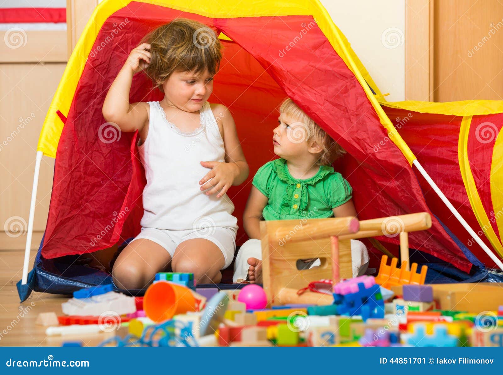 Children playing at home stock image. Image of sister - 44851701