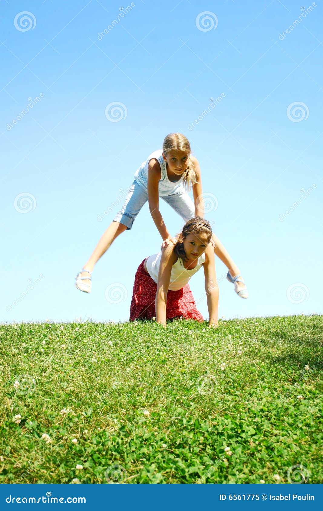 Children Playing Leapfrog Royalty Free Stock Photo - Image: 6561775