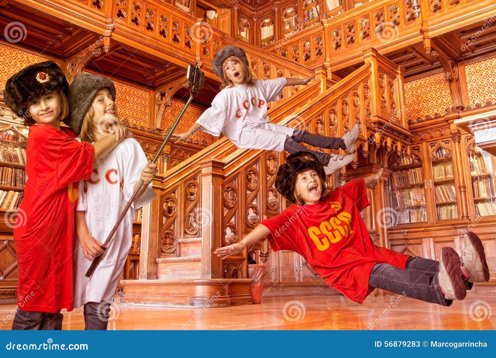 Children Playing in a Library Stock Image - Image of hermitage, funny ...