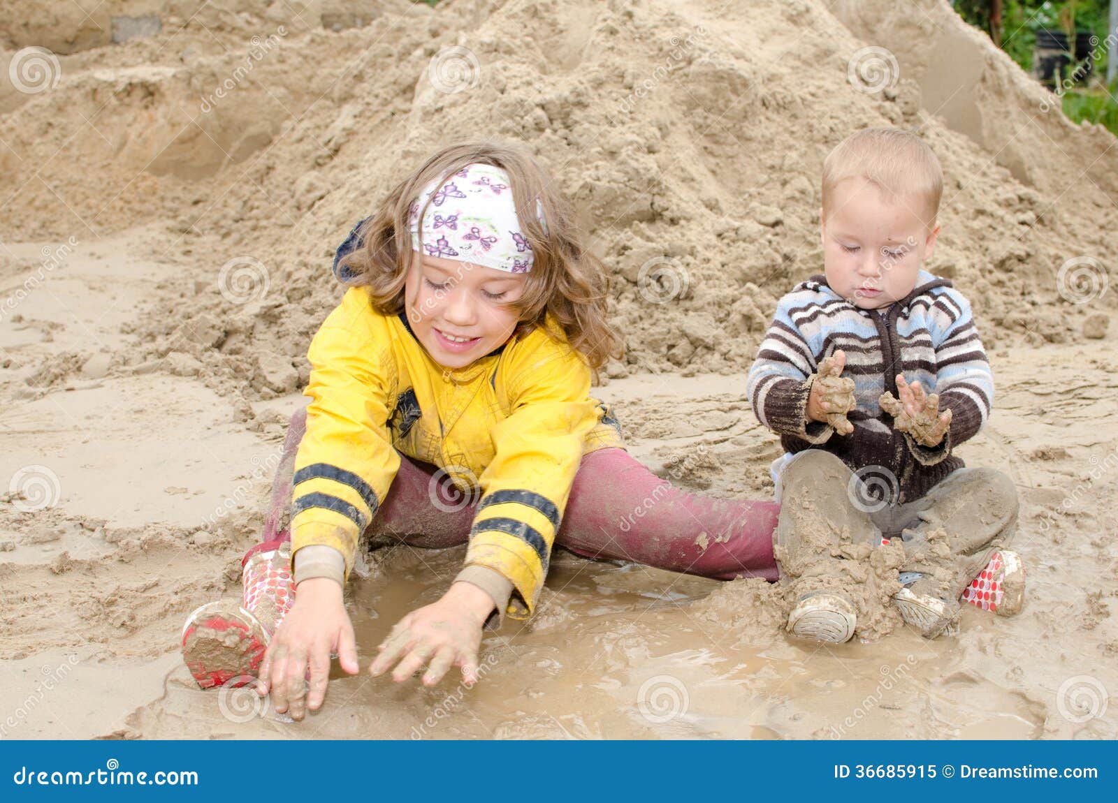 Children Playing In The Mud Royalty Free Stock Photo - Image: 36685915