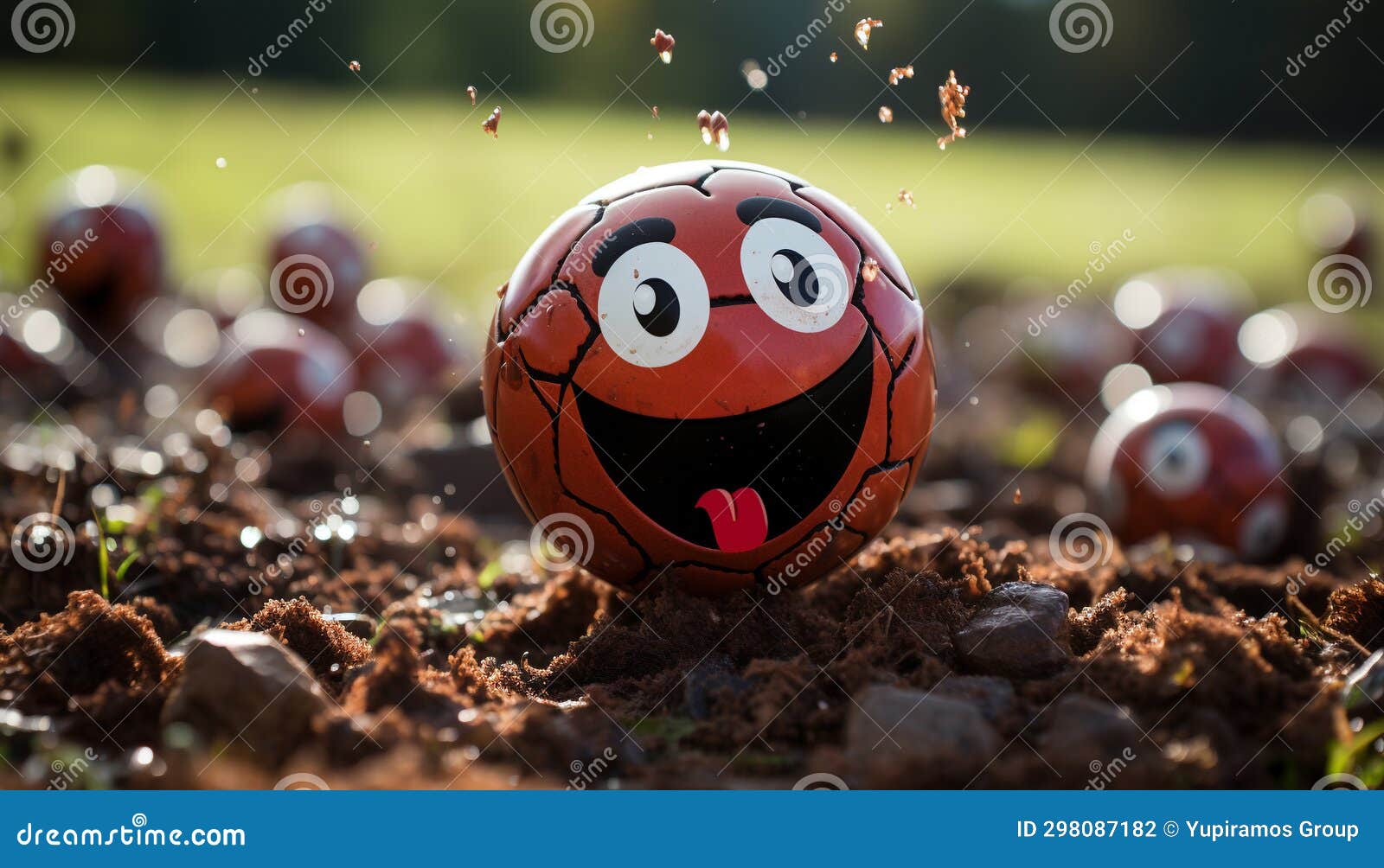 Children Playing Outdoors with a Green Ball, Smiling and Cheerful ...