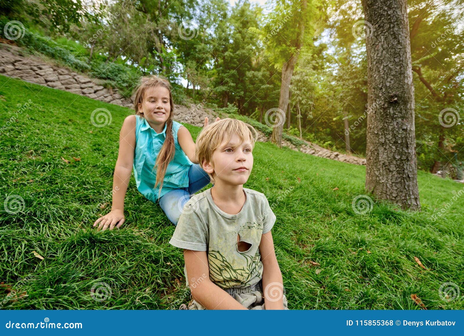 Children playing in park stock photo. Image of park - 115855368