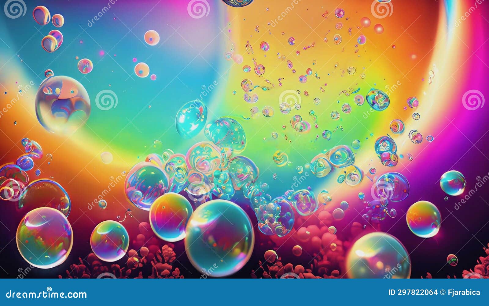 Children Playing in Rainbow Day with Bubbles Stock Illustration ...