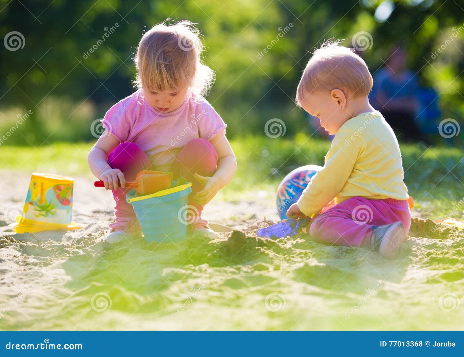 Children Playing in Sandbox Stock Photo - Image of little, park: 77013368