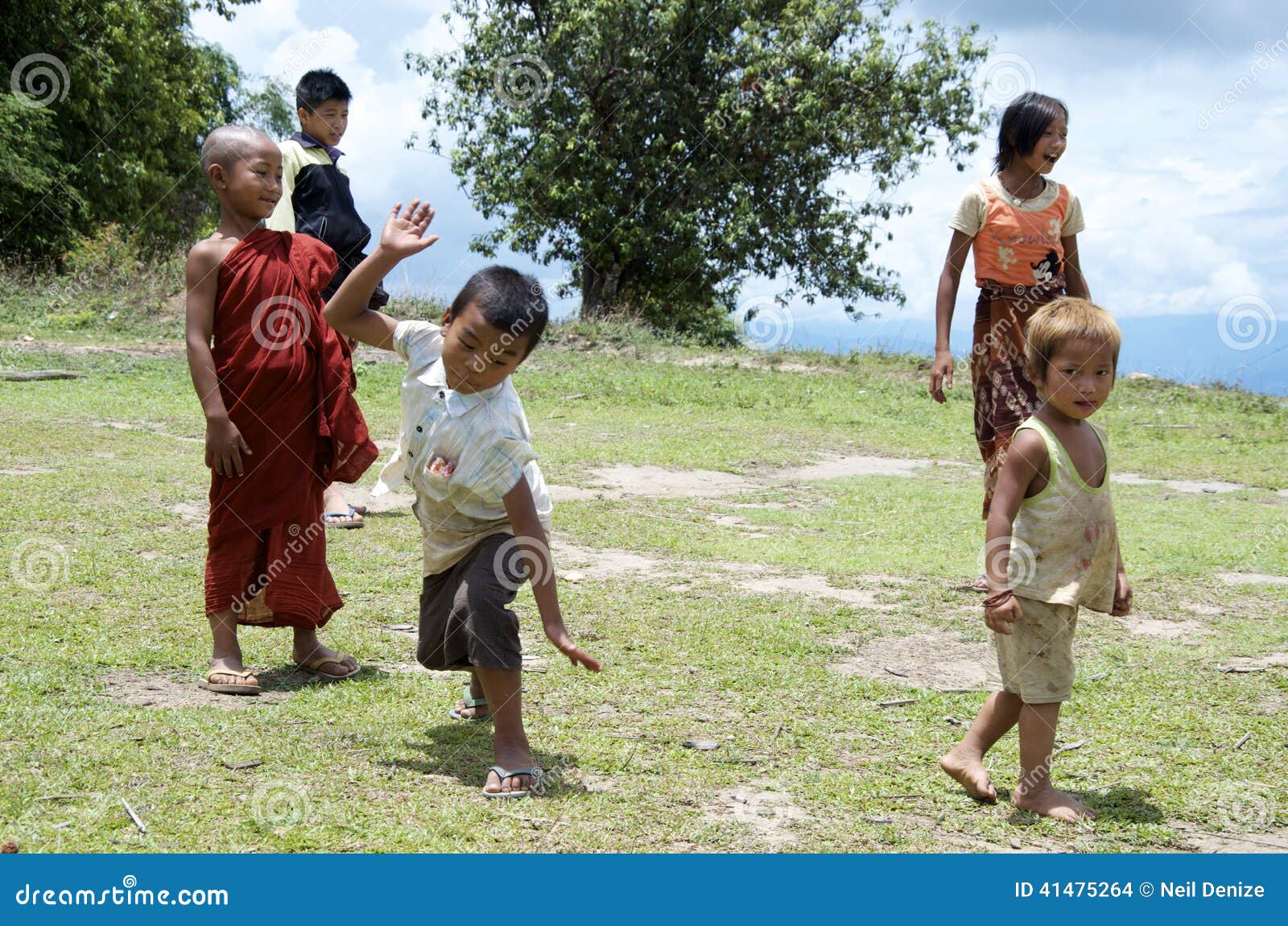 Children Playing on the School Field Editorial Stock Image - Image of ...