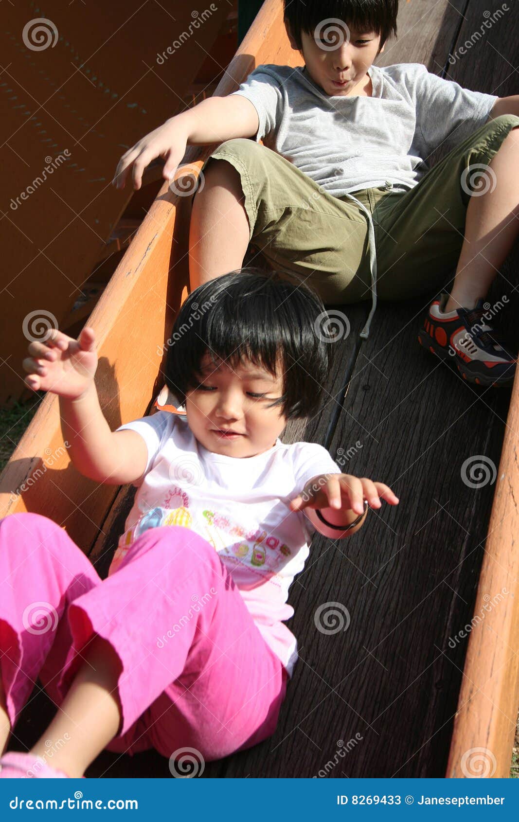 Children playing slide stock image. Image of happy, activities - 8269433