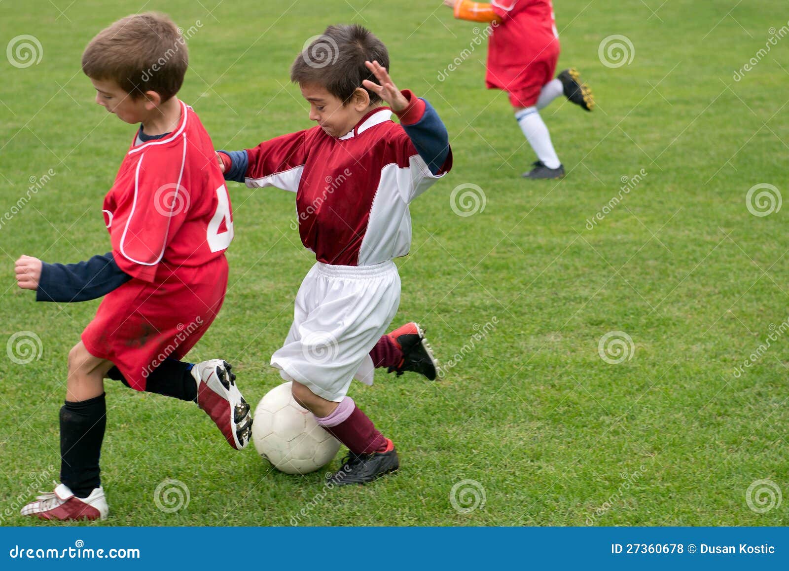Children playing soccer stock photo. Image of boys, grass - 27360678