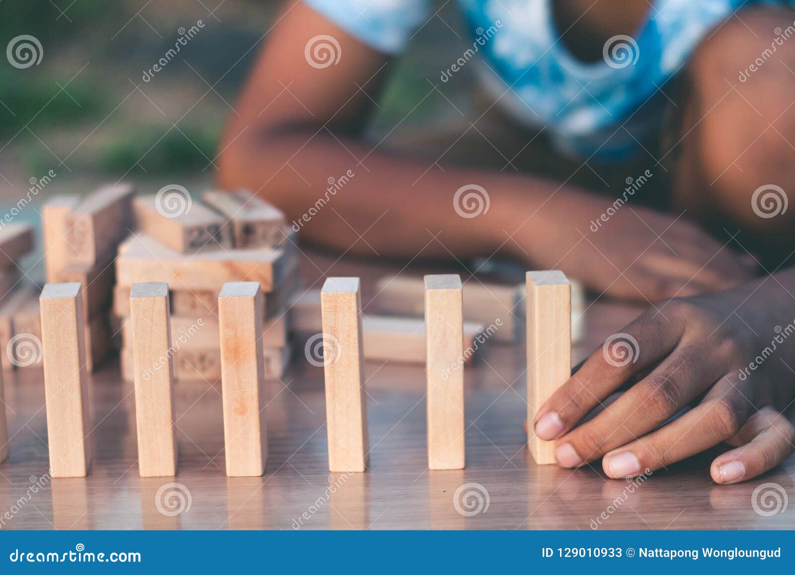 Children are Playing Stack High Games. Stock Image - Image of stack ...