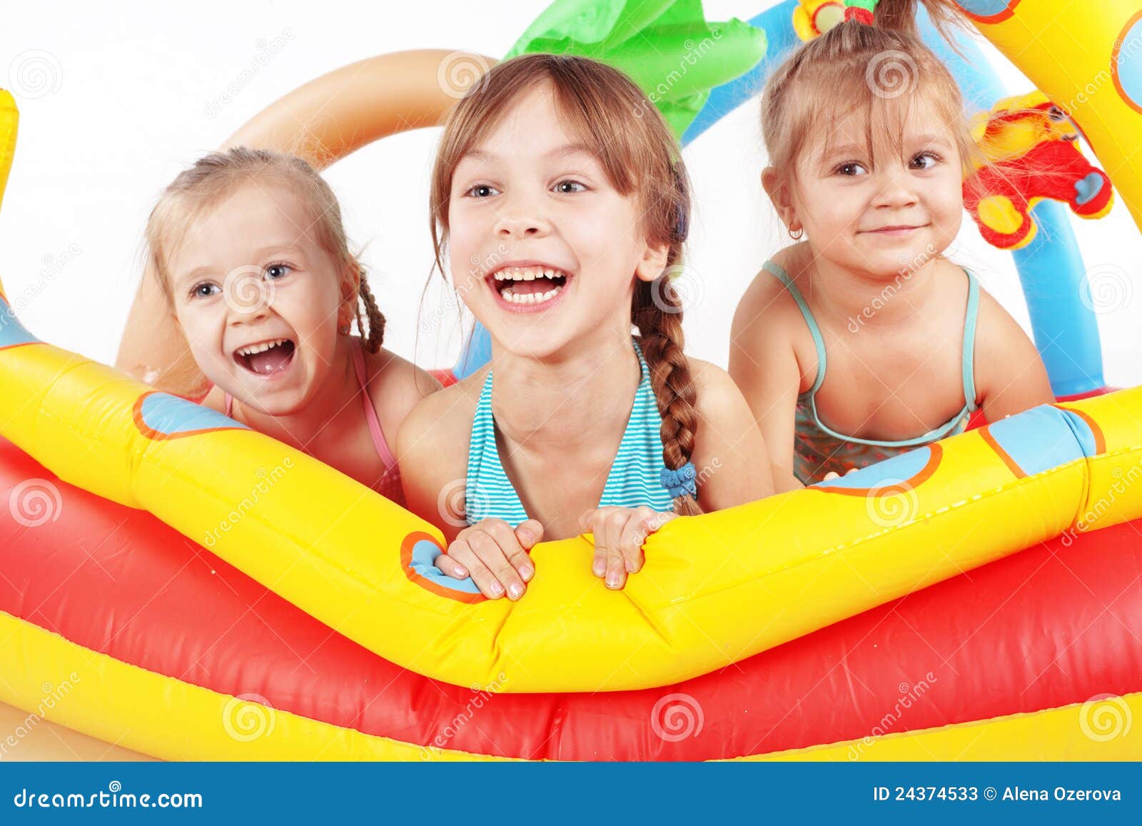 Children Playing in Swimming Pool Stock Image - Image of emotional ...