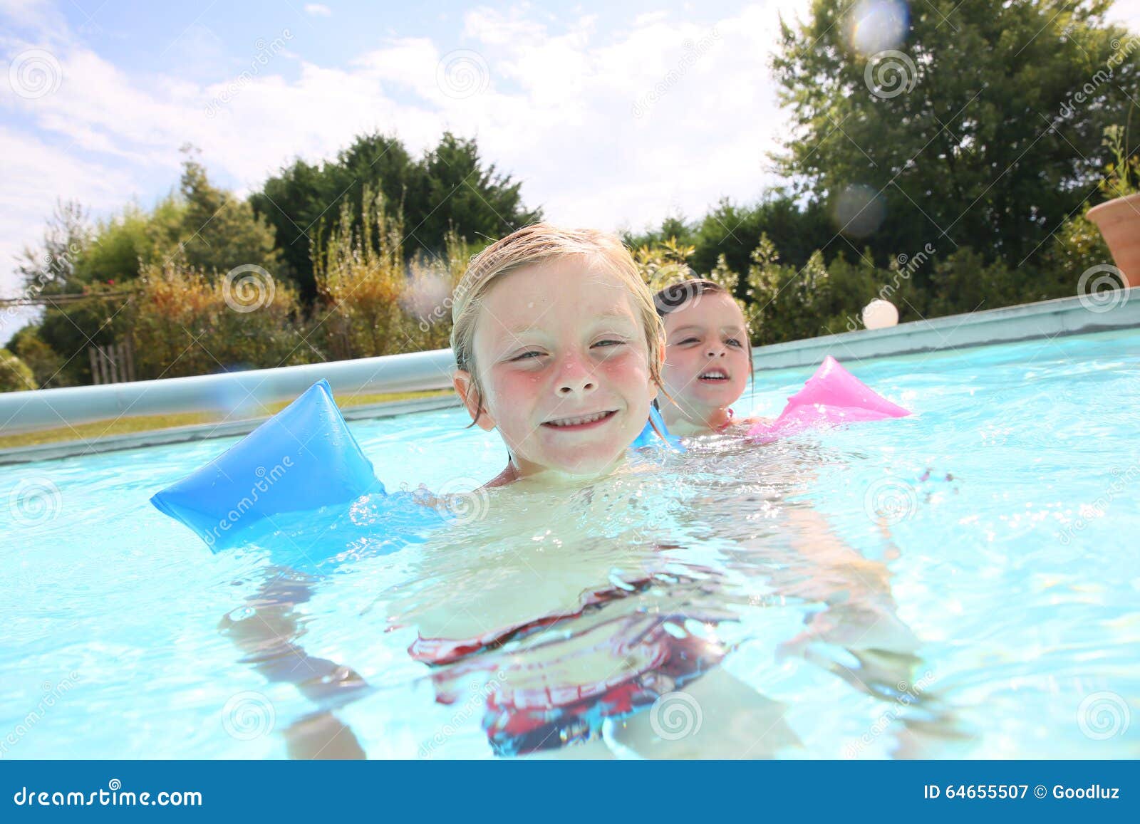 Children Playing in Swimming Pool Stock Image - Image of resort ...
