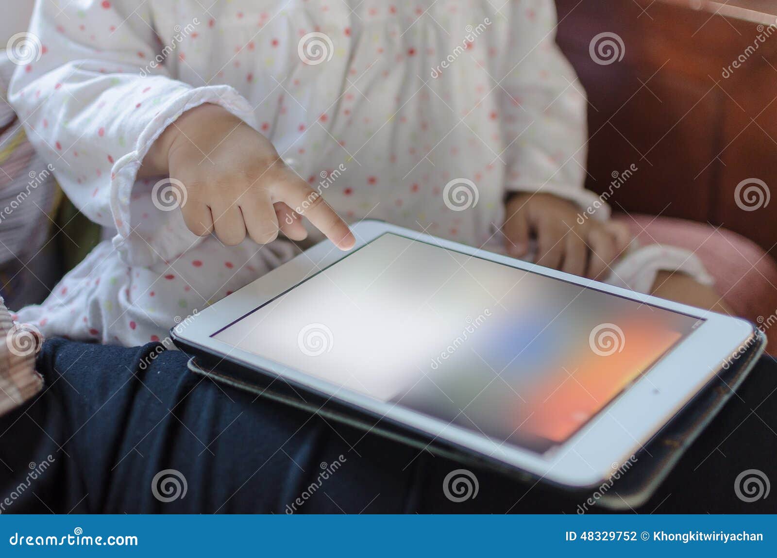 Children playing on tablet stock photo. Image of child - 48329752