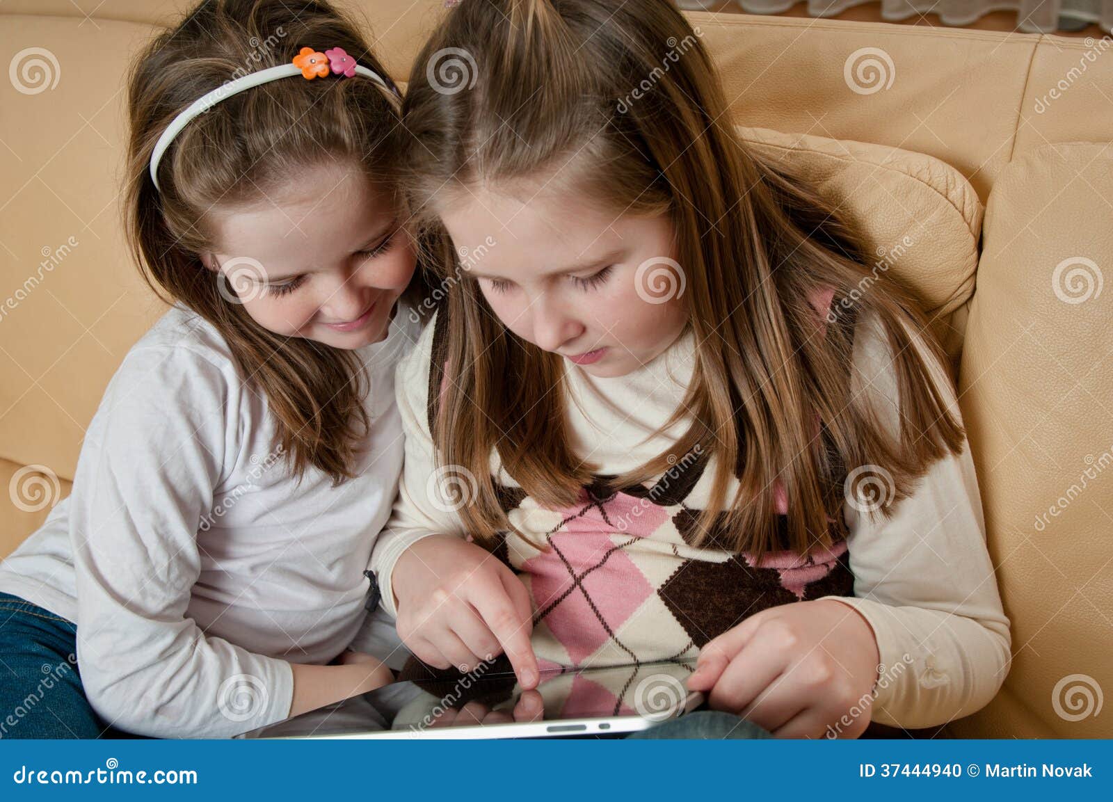 Children Playing with Tablet Stock Photo - Image of little, lifestyle ...