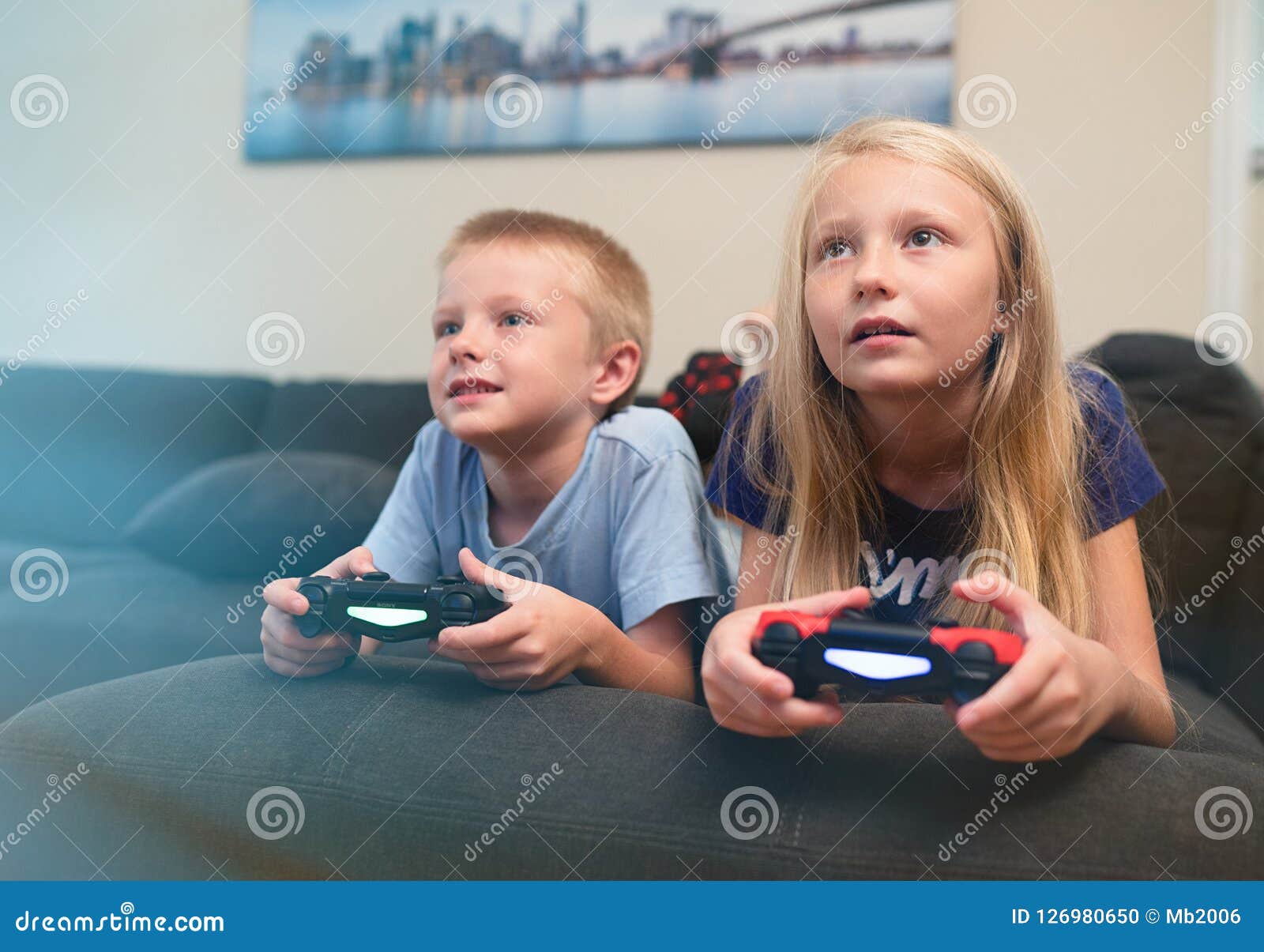 Children Playing Video Games Stock Photo - Image of console, family ... Children Playing Video Games Stock Photo - Image of console, family ...