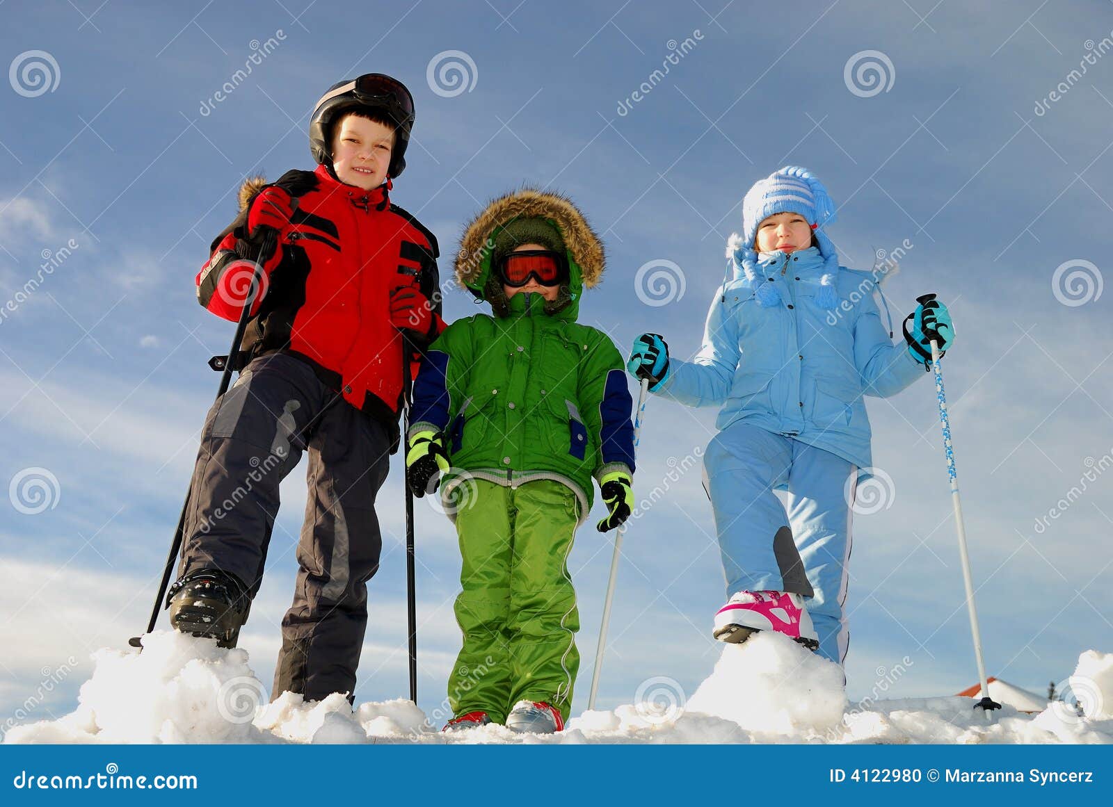 Children playing in winter stock photo. Image of kids - 4122980