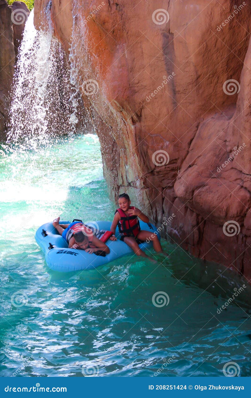 Children`s Pool In The Waterpark. Playground In The AquaPark Editorial ...