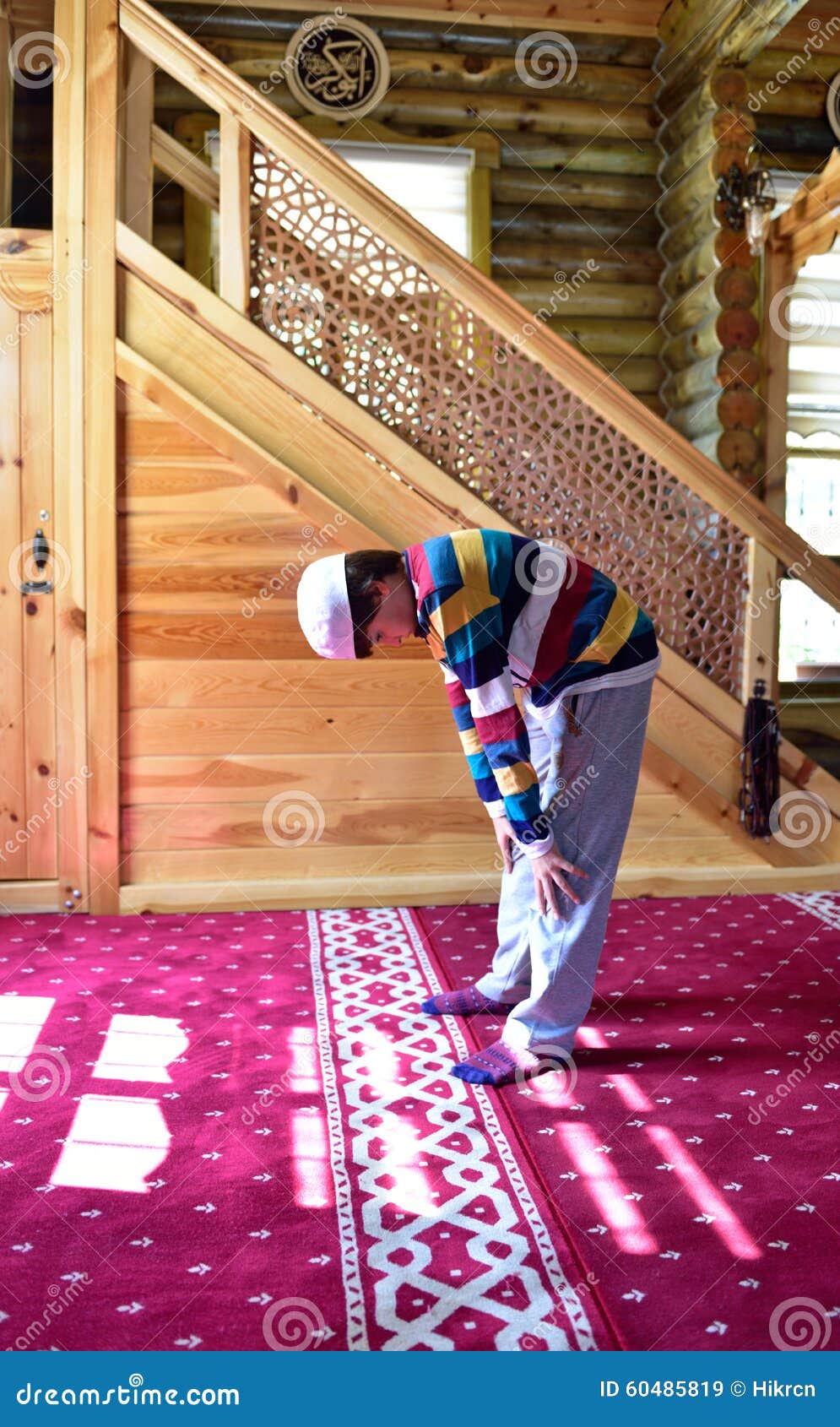 Children Praying in the Mosque Stock Image - Image of muslim, board ...