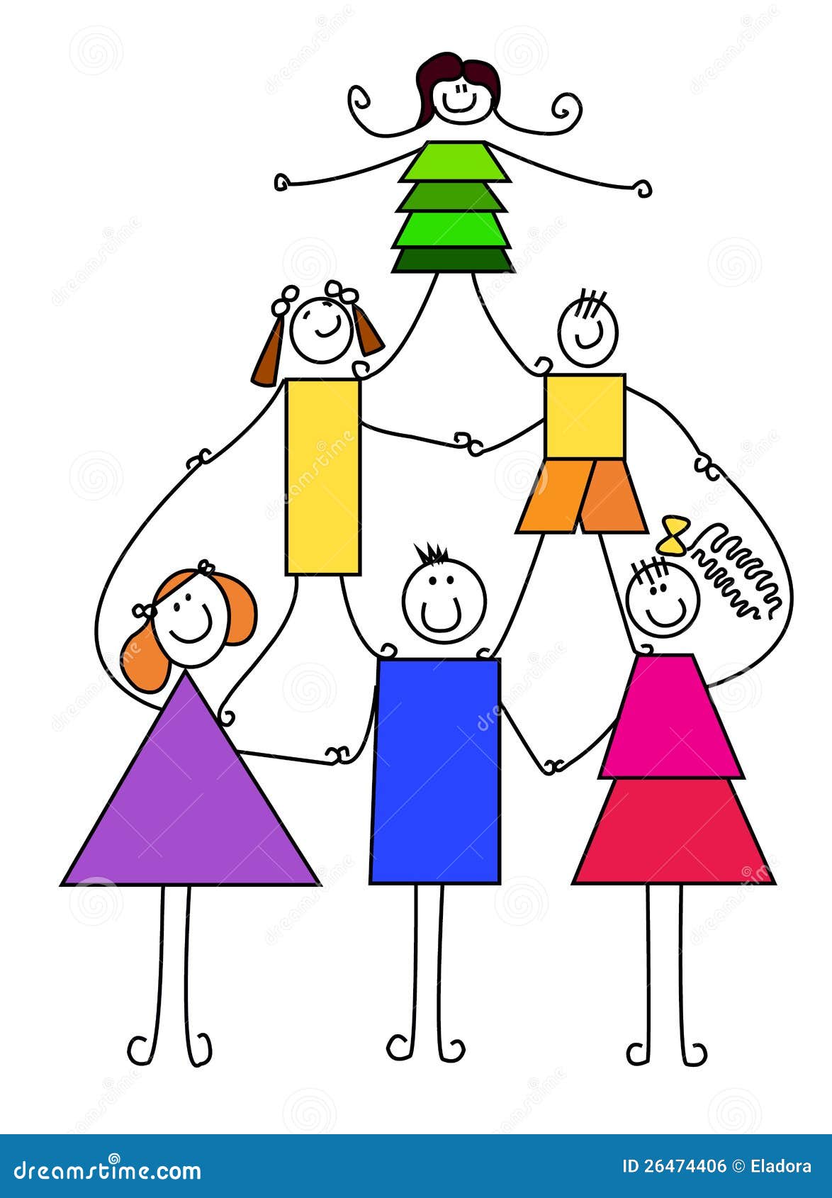 Children pyramid stock vector. Illustration of colorful - 26474406