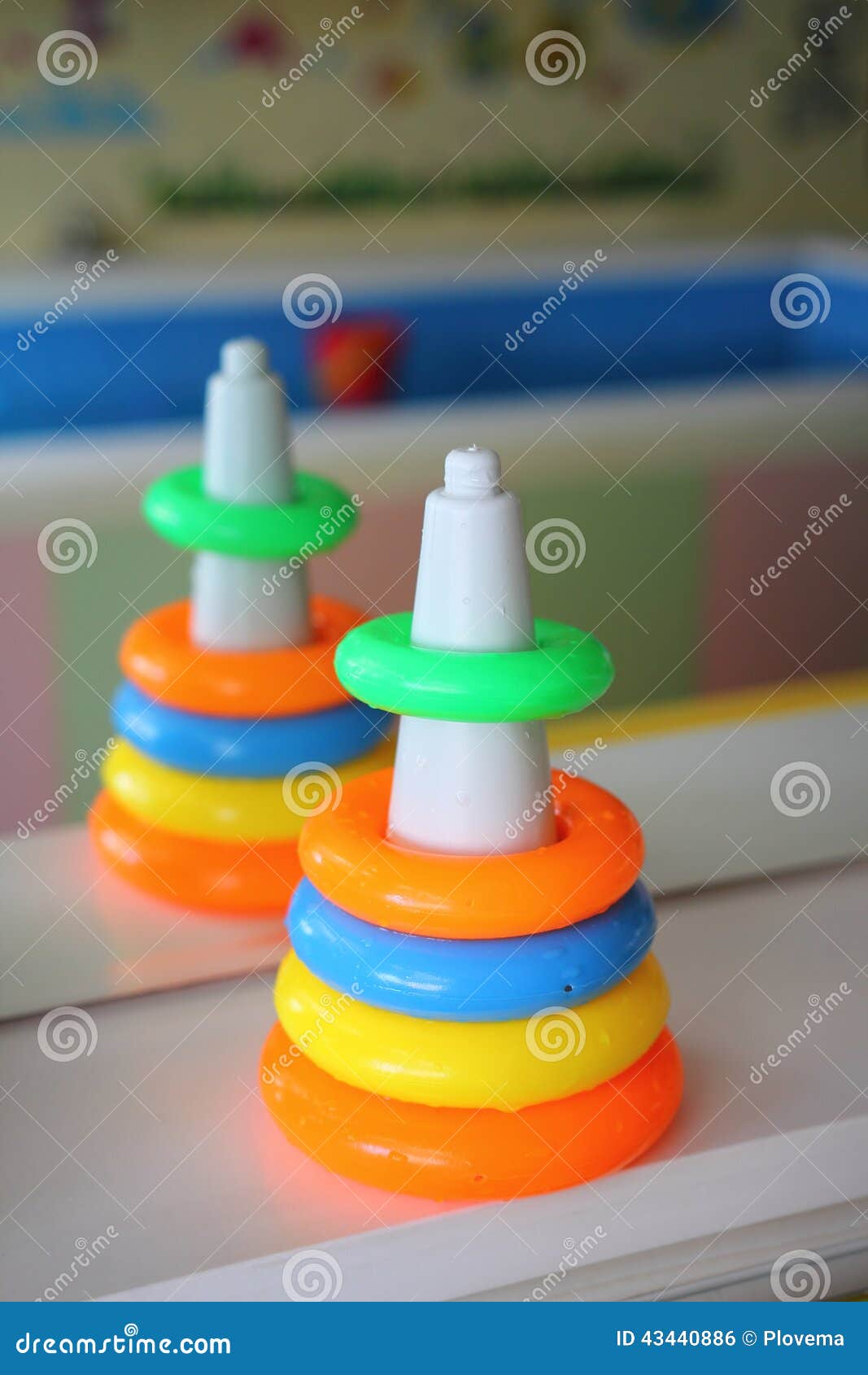 Children Pyramid Toy before a Mirror Stock Photo - Image of childhood ...