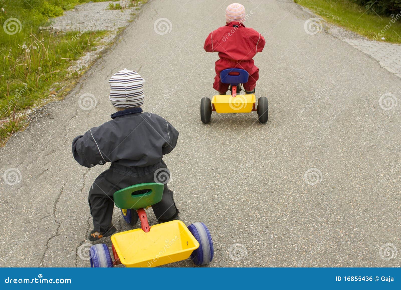 Children racing stock photo. Image of bikes, kids, compete - 16855436