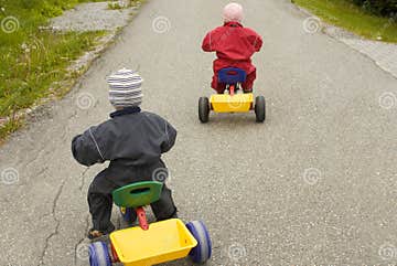 Children racing stock photo. Image of bikes, kids, compete - 16855436