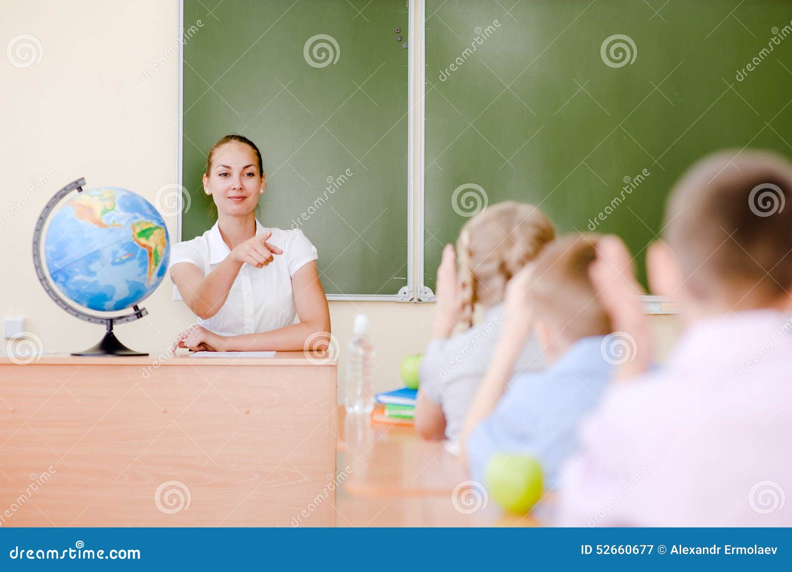 Children Raising Hands Knowing the Answer To the Question Stock Image ...