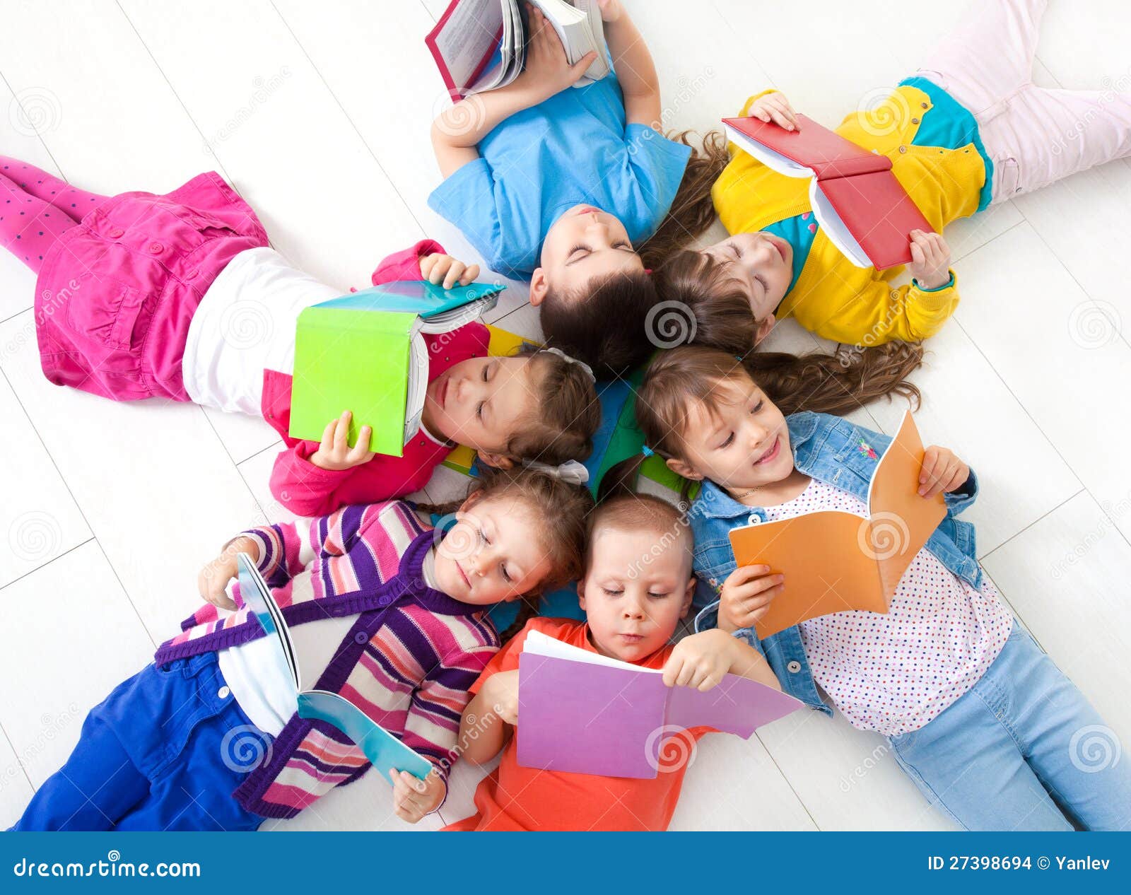 Children are reading stock photo. Image of family, innocence - 27398694
