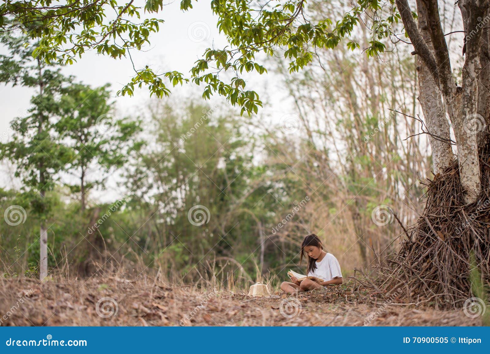 Children reading book stock image. Image of garden, learn - 70900505