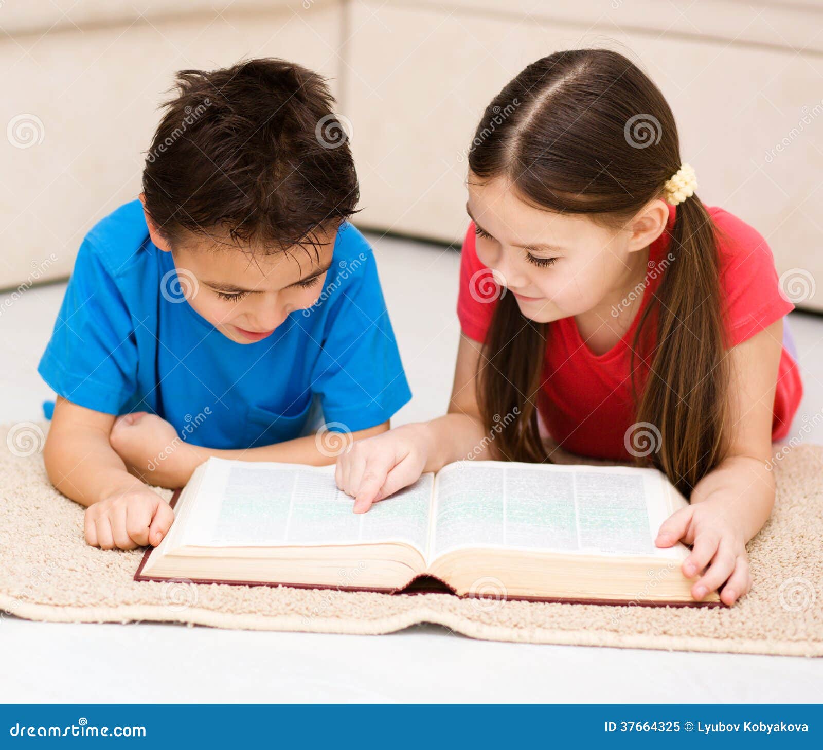 Children is reading book stock image. Image of child - 37664325