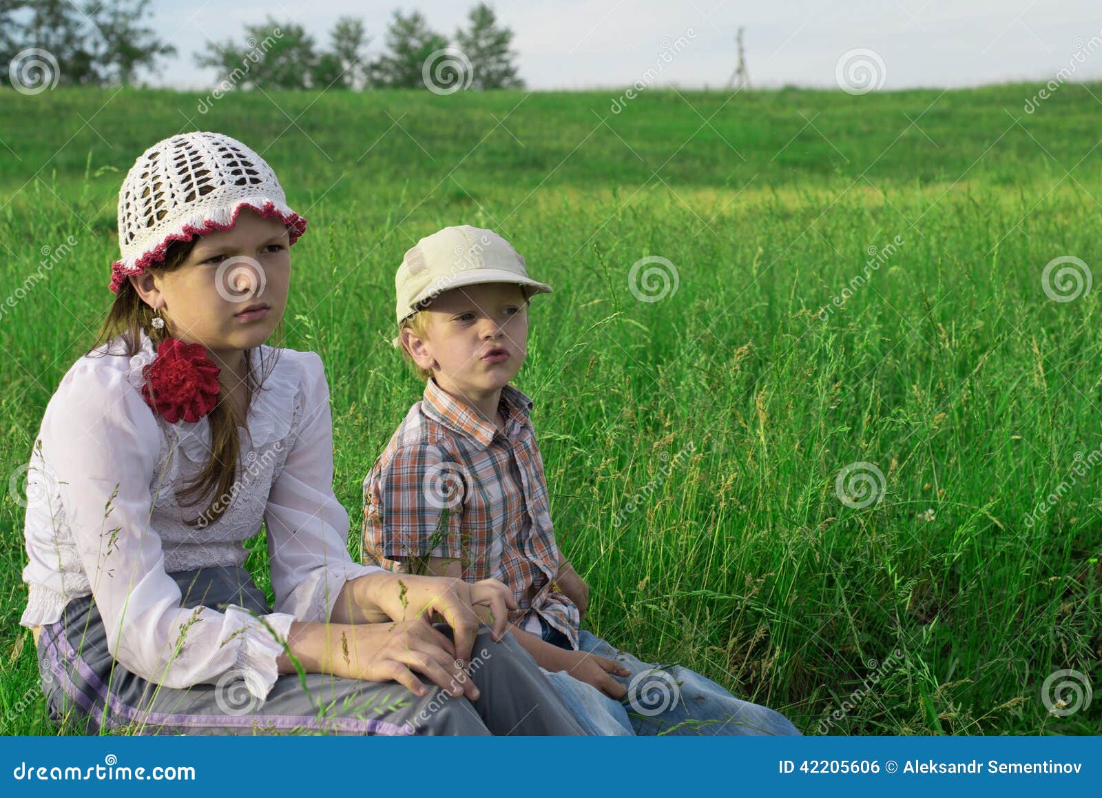 Children rest in nature stock photo. Image of recreational - 42205606