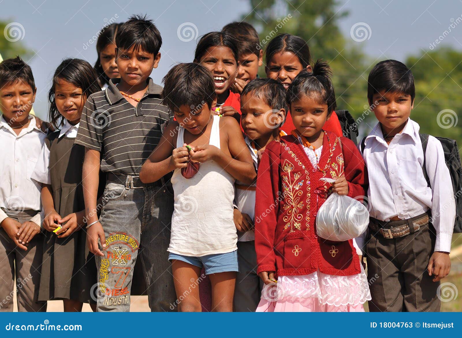 Children Returning from School. India Editorial Stock Photo - Image of ...