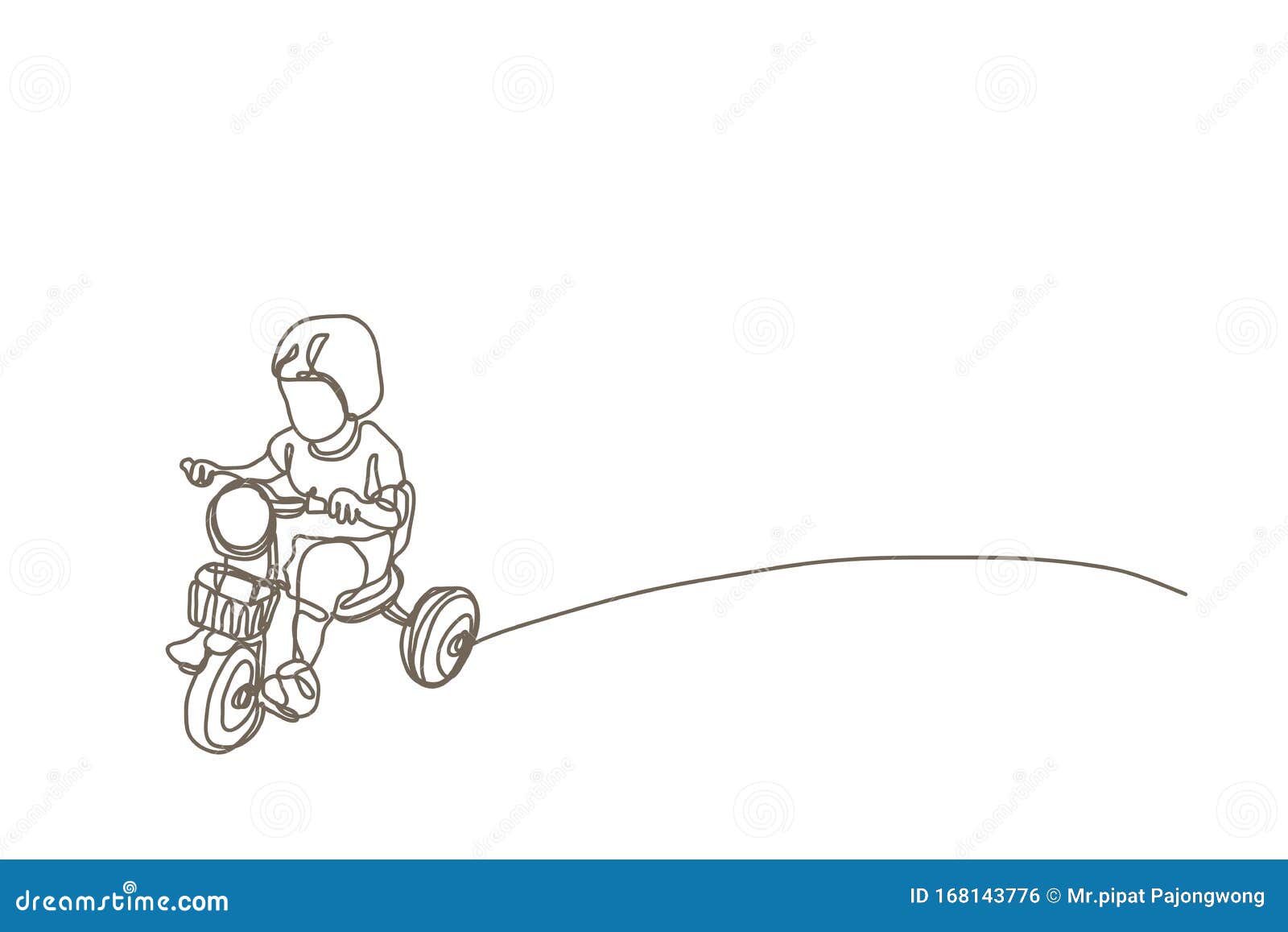 Children Riding a Bicycle, Vector Design Stock Illustration ...