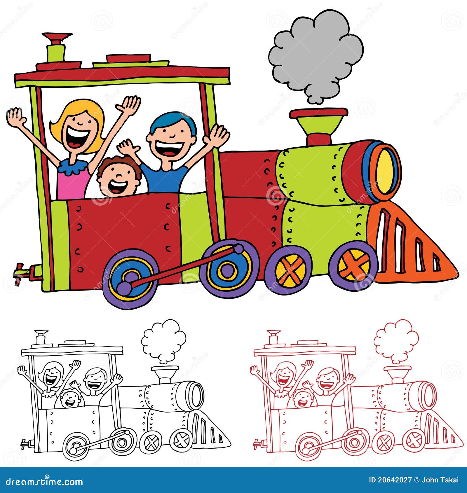 Children Riding Train stock vector. Illustration of kids - 20642027