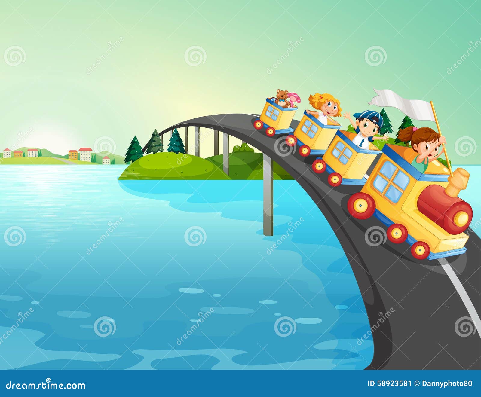 Children Riding Train Stock Illustrations – 343 Children Riding Train ...