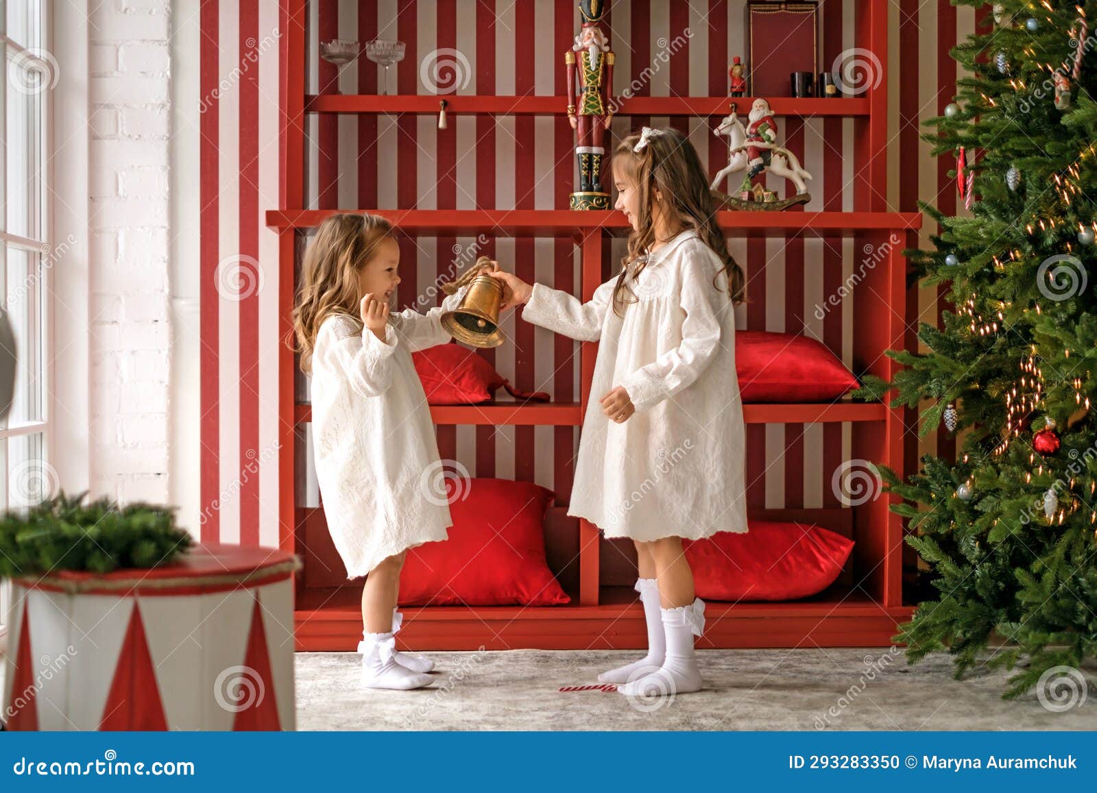 Children Ring the Bell Announcing the Imminent Arrival of Christmas ...