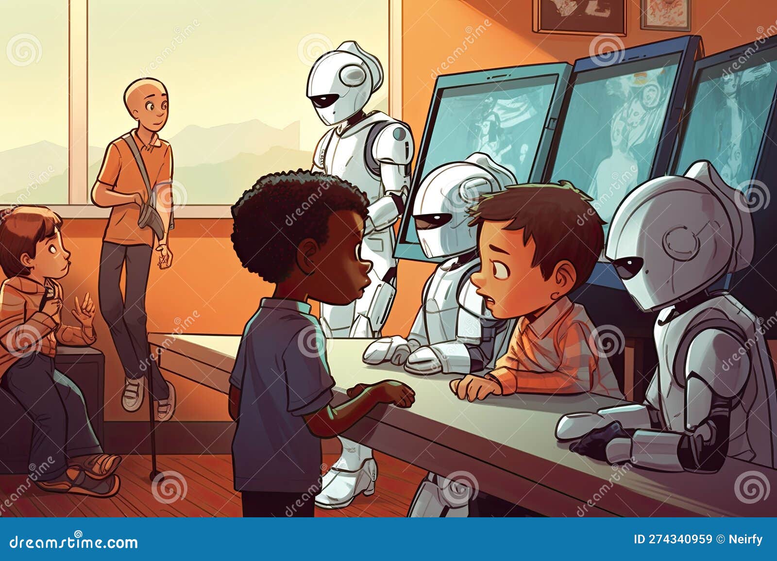 Robot With School Locker Stock Photography | CartoonDealer.com #25895498