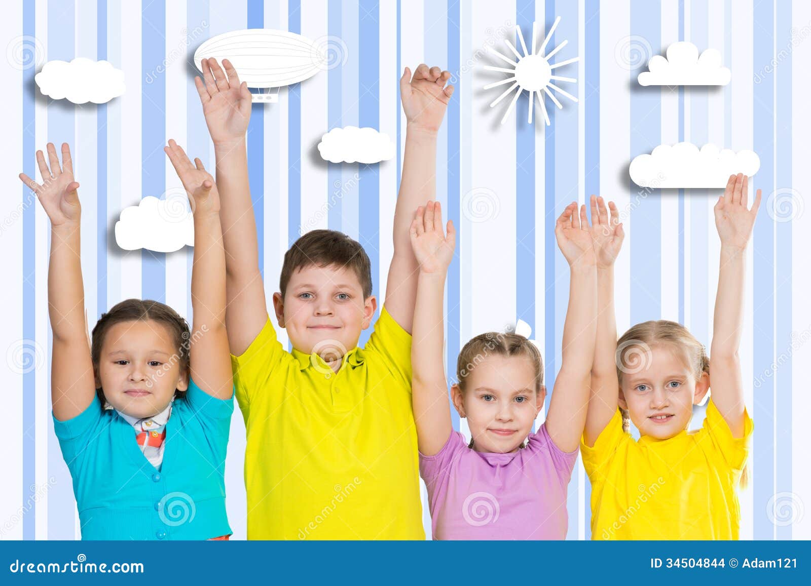 Children in a row stock photo. Image of laughing, people - 34504844