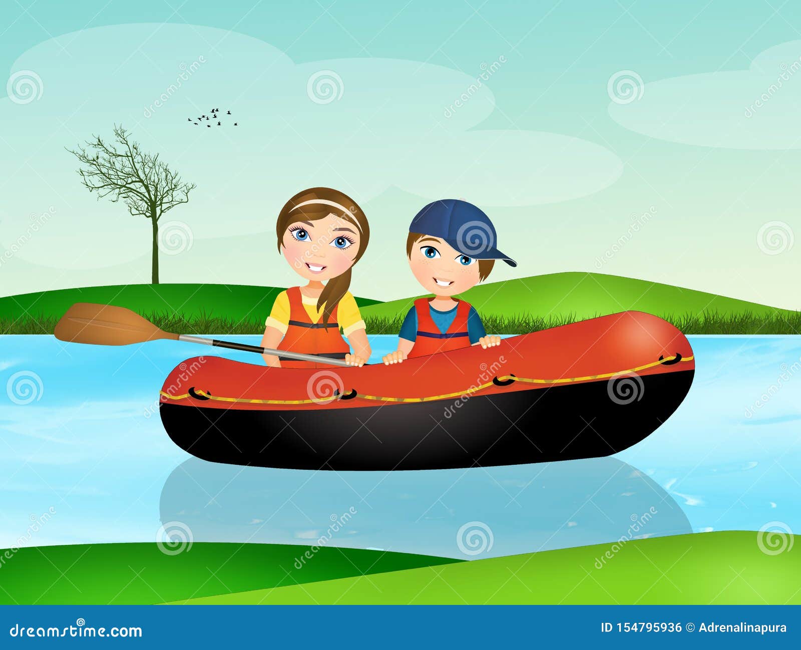 Dinghy Cartoon Vector | CartoonDealer.com #83635091