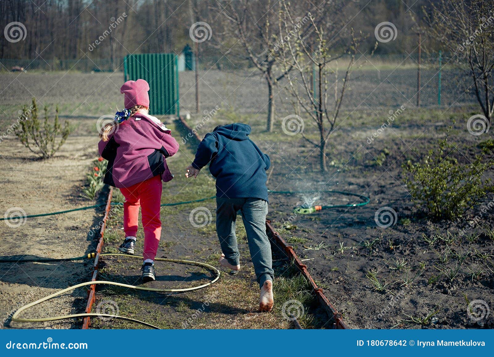 Children are Runing Early Spring Editorial Photography - Image of early ...