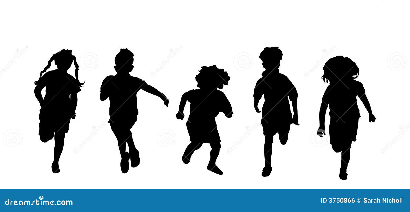 Children Running stock illustration. Illustration of five - 3750866