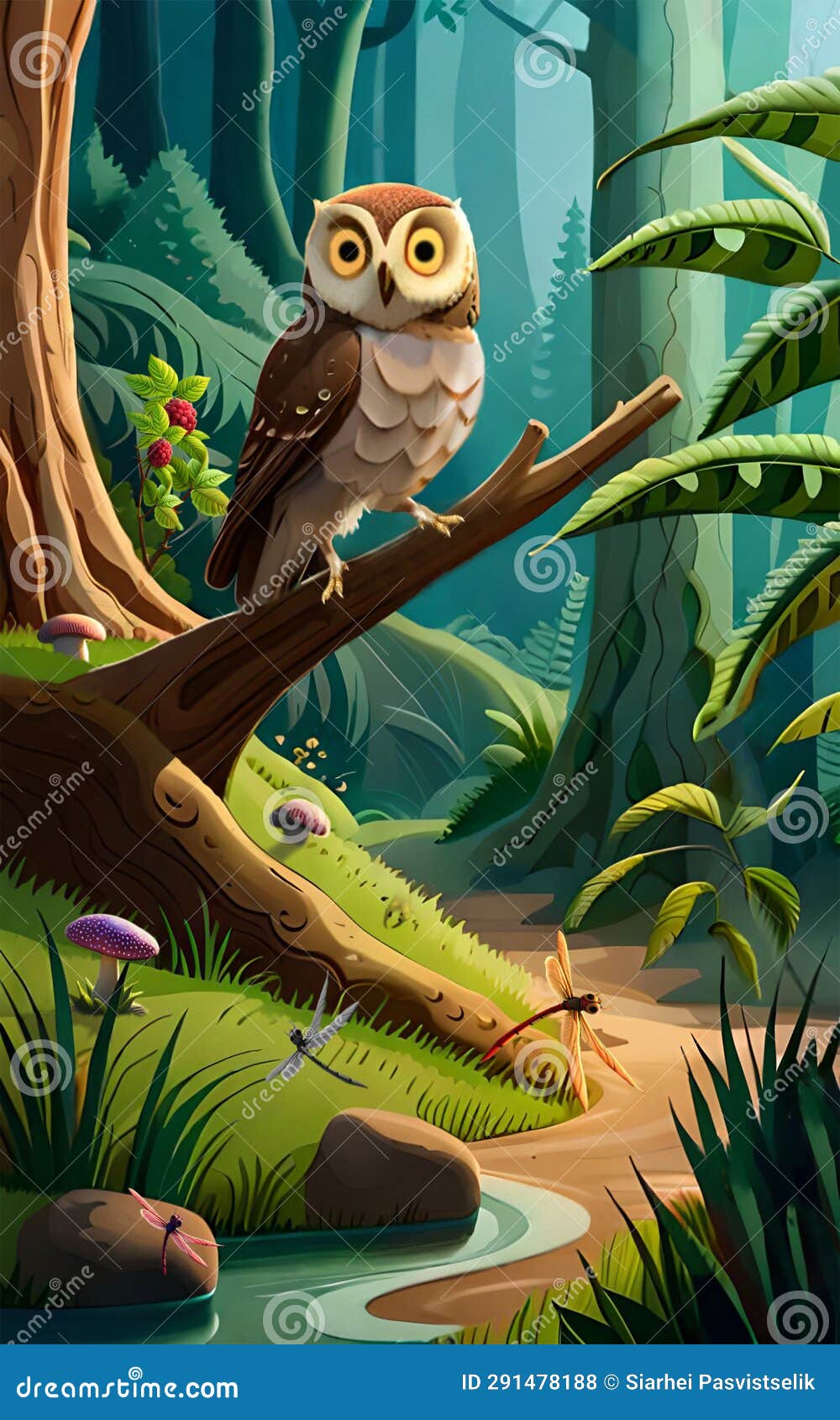 Children S Animation about Forest Animals Stock Illustration ...