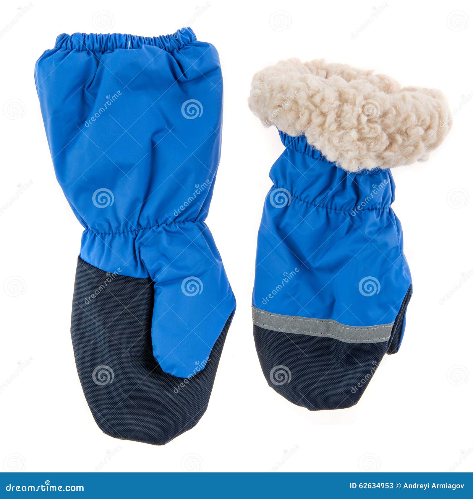 Children S Autumn-winter Mittens on a White Background Stock Image ...